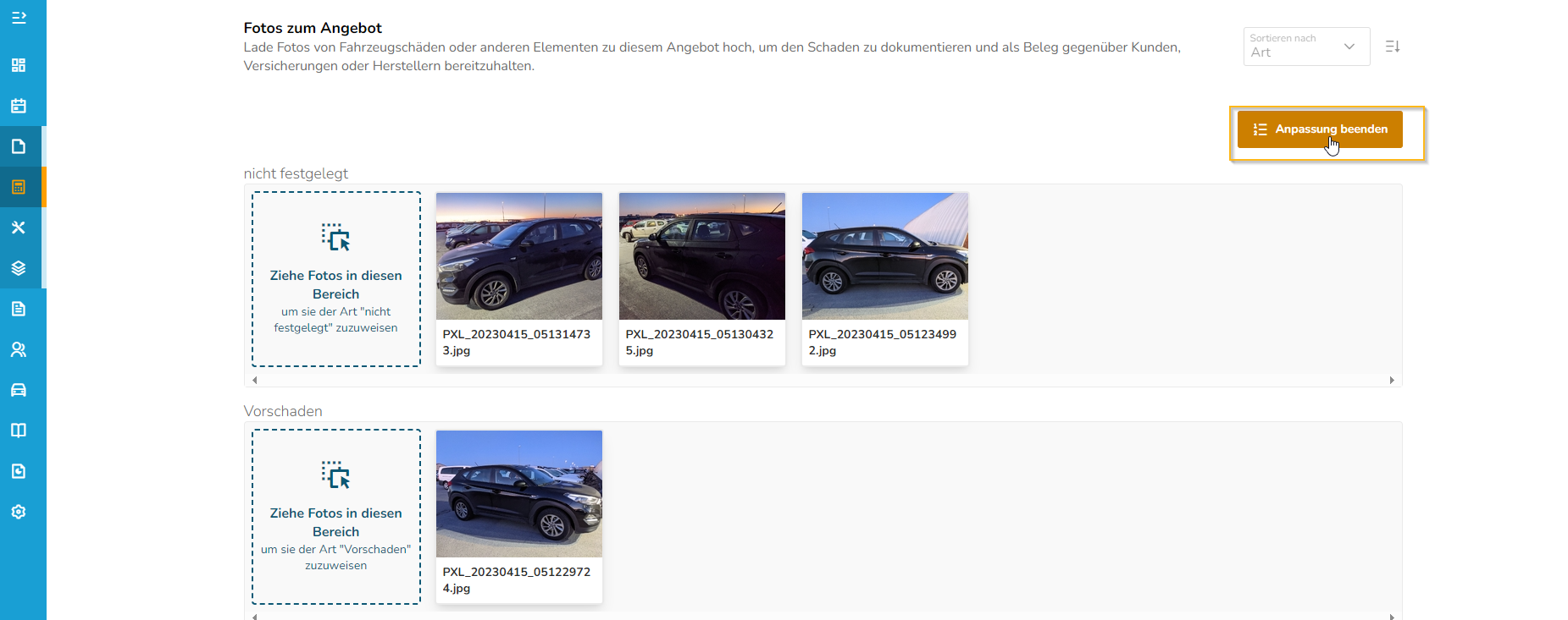 WERBAS//KSR NXT - Benutzerdefinierte Reihenfolge für Fotos festlegen